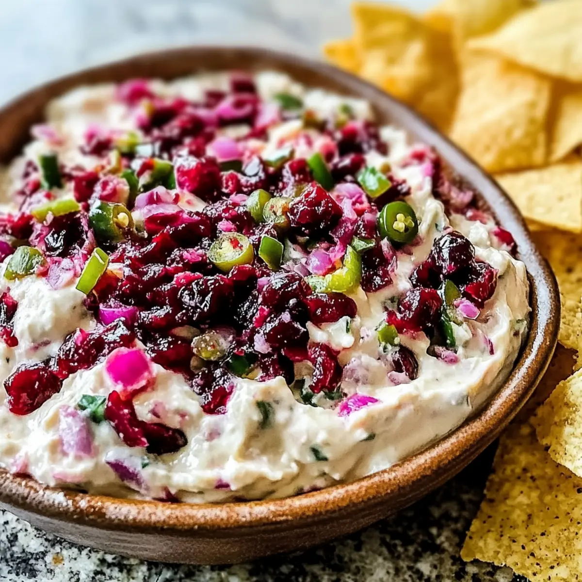 Cranberry Jalapeño Frischkäse Dip: Perfekter schneller Snack
